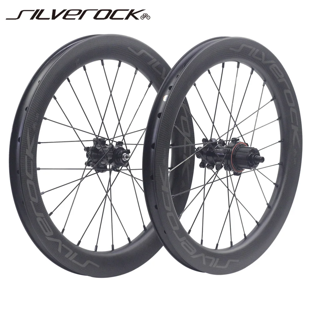 Silverock 16in Plus 349 Carbon Wheels Disc Brake 1-7 Speed For Brompton ...