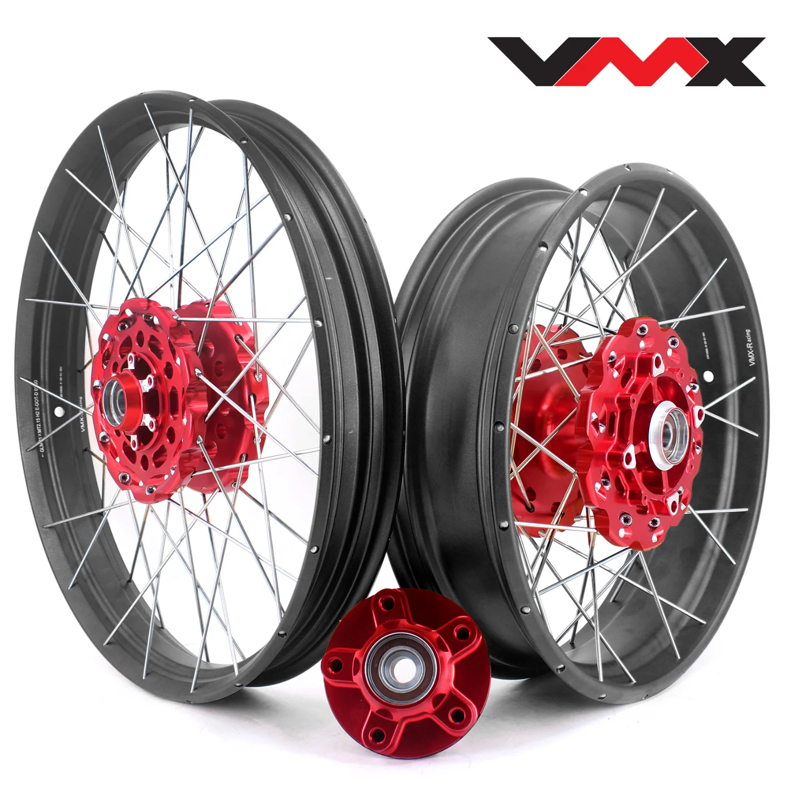 VMX-Racing-2-15-21-4-25-18-Tubeless-Spoked-Cush-Drive-Wheels-Rims-Set ...