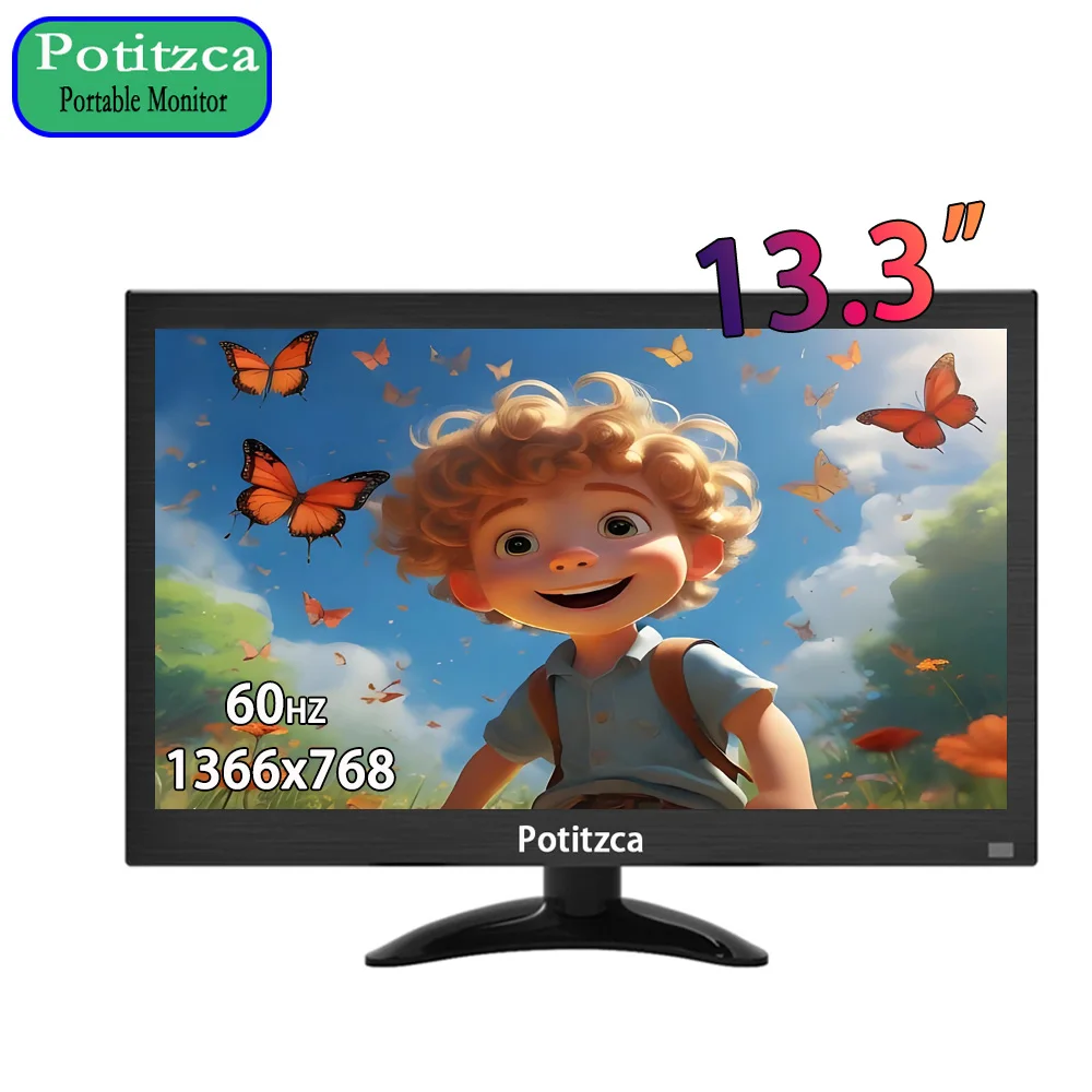 Monitor-externo-port-til-HDMI-VGA-BNC-porta-AV-13-3-Polegada-1366x768 ...