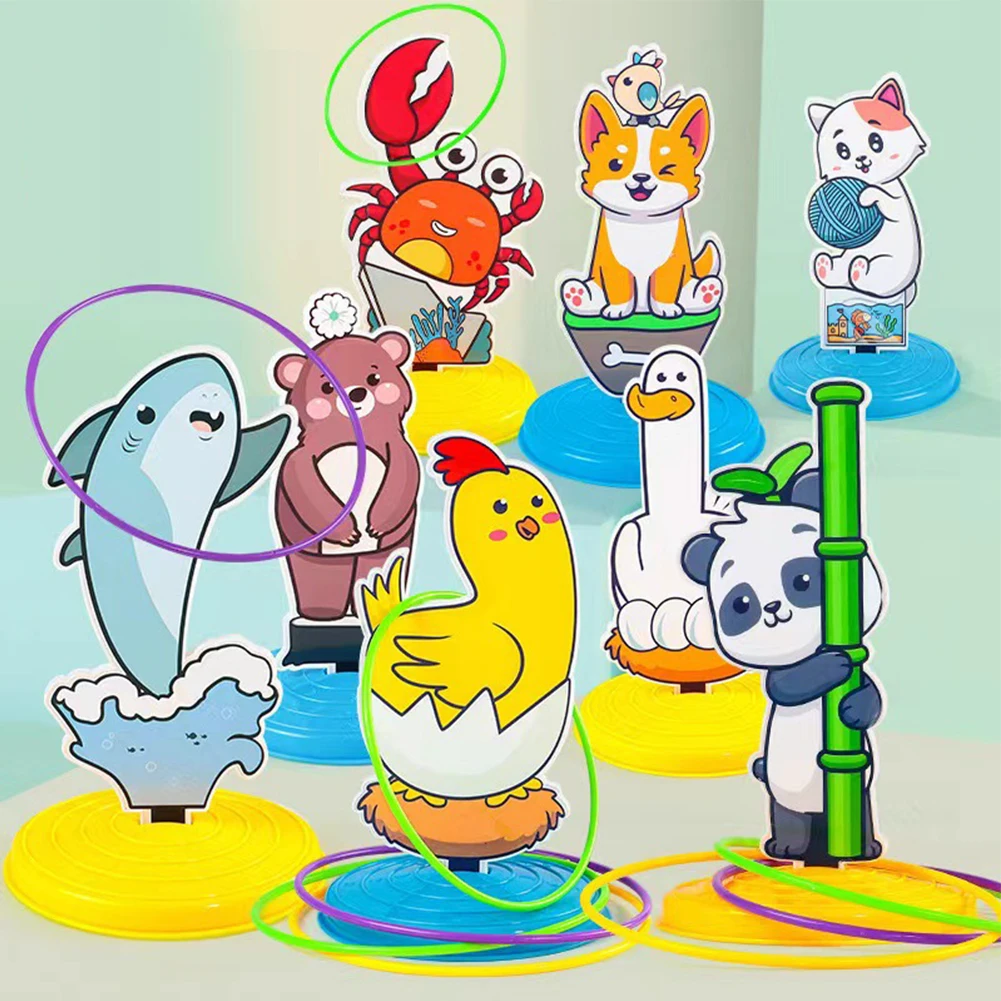 Children-Ring-Tossing-Game-Set-Cartoon-Animal-Throwing-Ring-Toys-Indoor ...