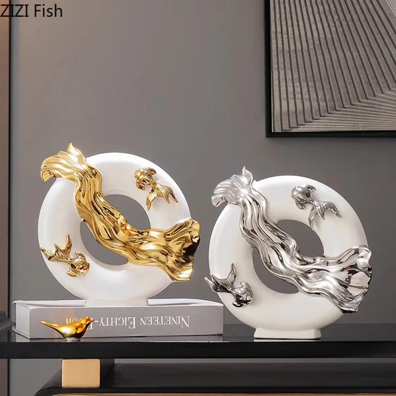 Carp-River-Landscape-Ceramic-Ornaments-Desk-Decoration-Creative-Crafts ...