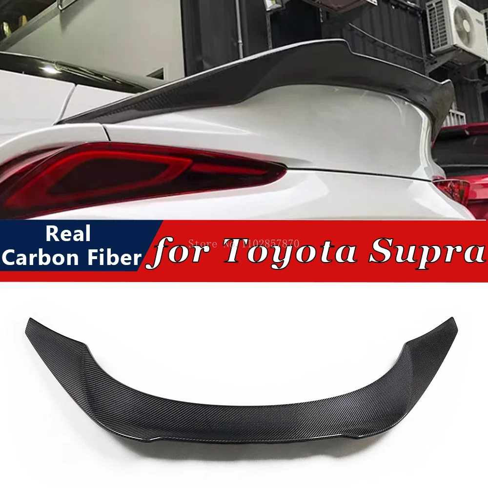 For-Toyota-Supra-2018-2023-Real-Carbon-Fiber-Rear-Spoiler-Bumper-Lip ...
