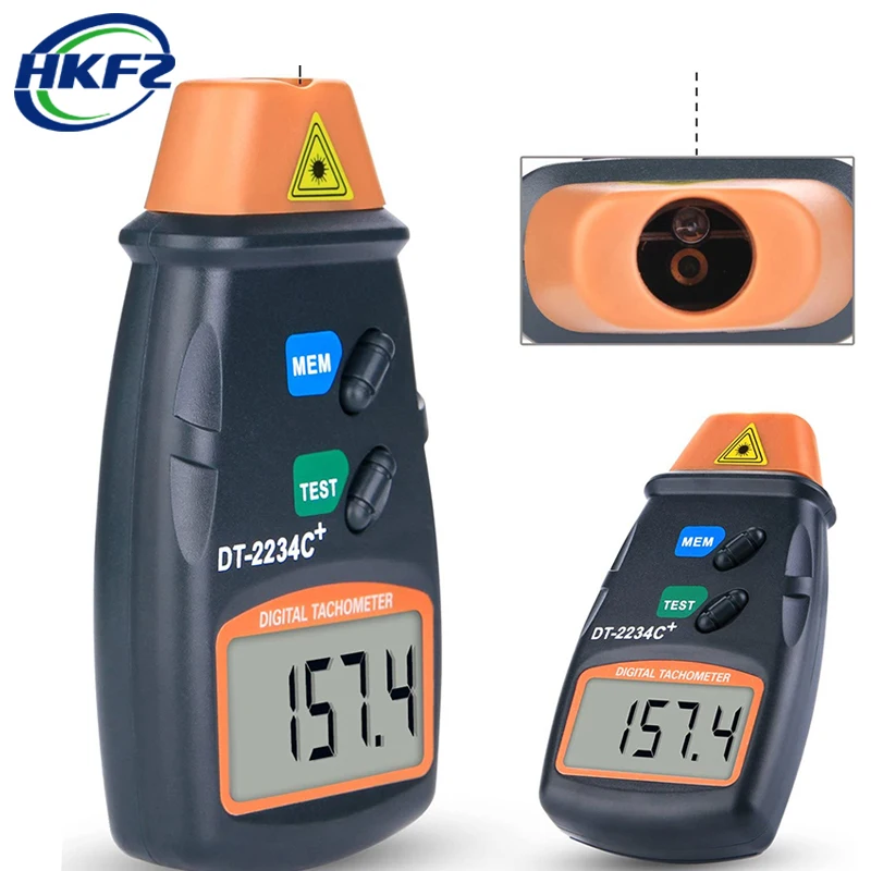Digital Laser Handheld Tachometer Single Trigger Auto Rpm Speed Tester ...