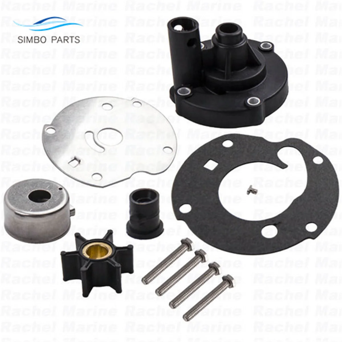 0763758-Water-Pump-Impeller-Kit-For-Johnson-Evirude-6-HP-Outboard ...