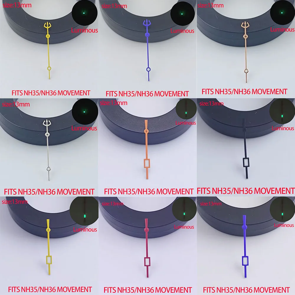 Watch Hands Single second hand fit NH35 NH36 Movement Pointer Green ...