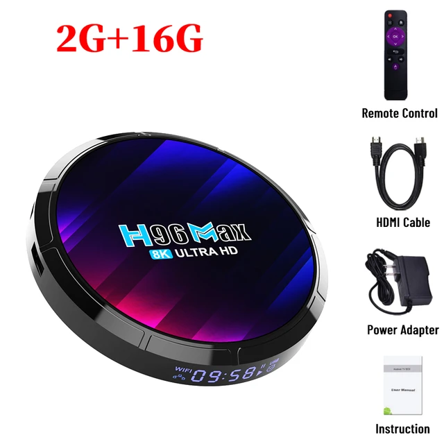 H96 MAX RK3528 13.0 Android Set Top TV Box Media Player Receptor 2.4G ...