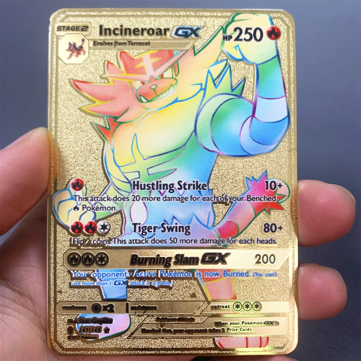 Newest metal Cards English Golden 10000 Arceus Rainbow Vmax Koraidon ...