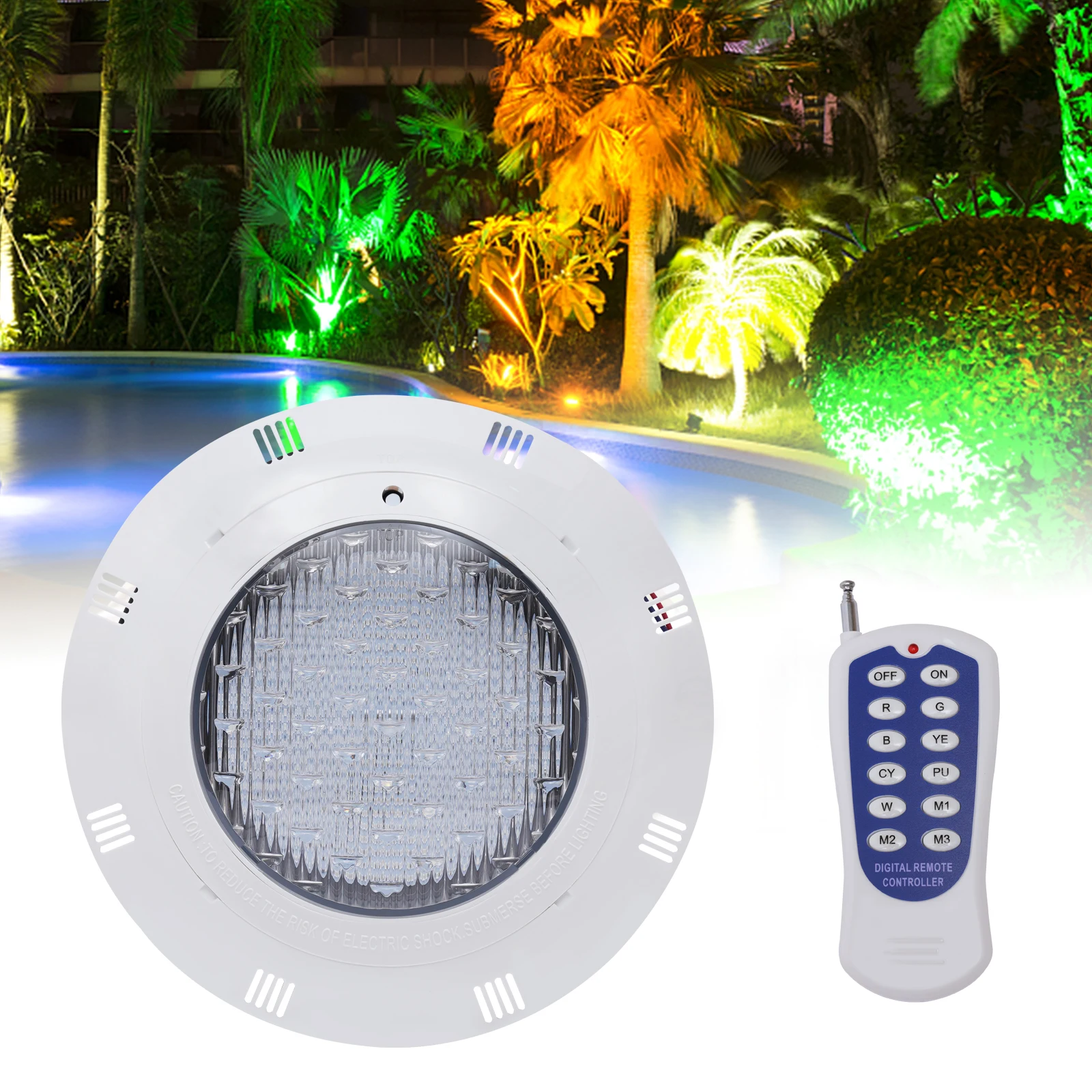 45W RGB LED Underwater Swimming Pool Light IP68 Waterproof 7 Colors ...