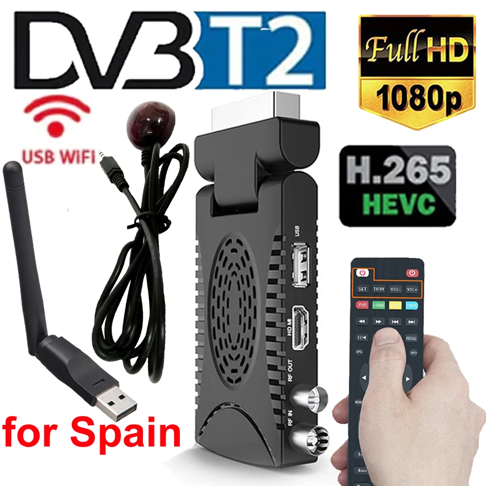 DVB-T2-H-265-Scart-1080p-HD-Digital-Mini-Spain-TDT-Europe-Terrestrial ...