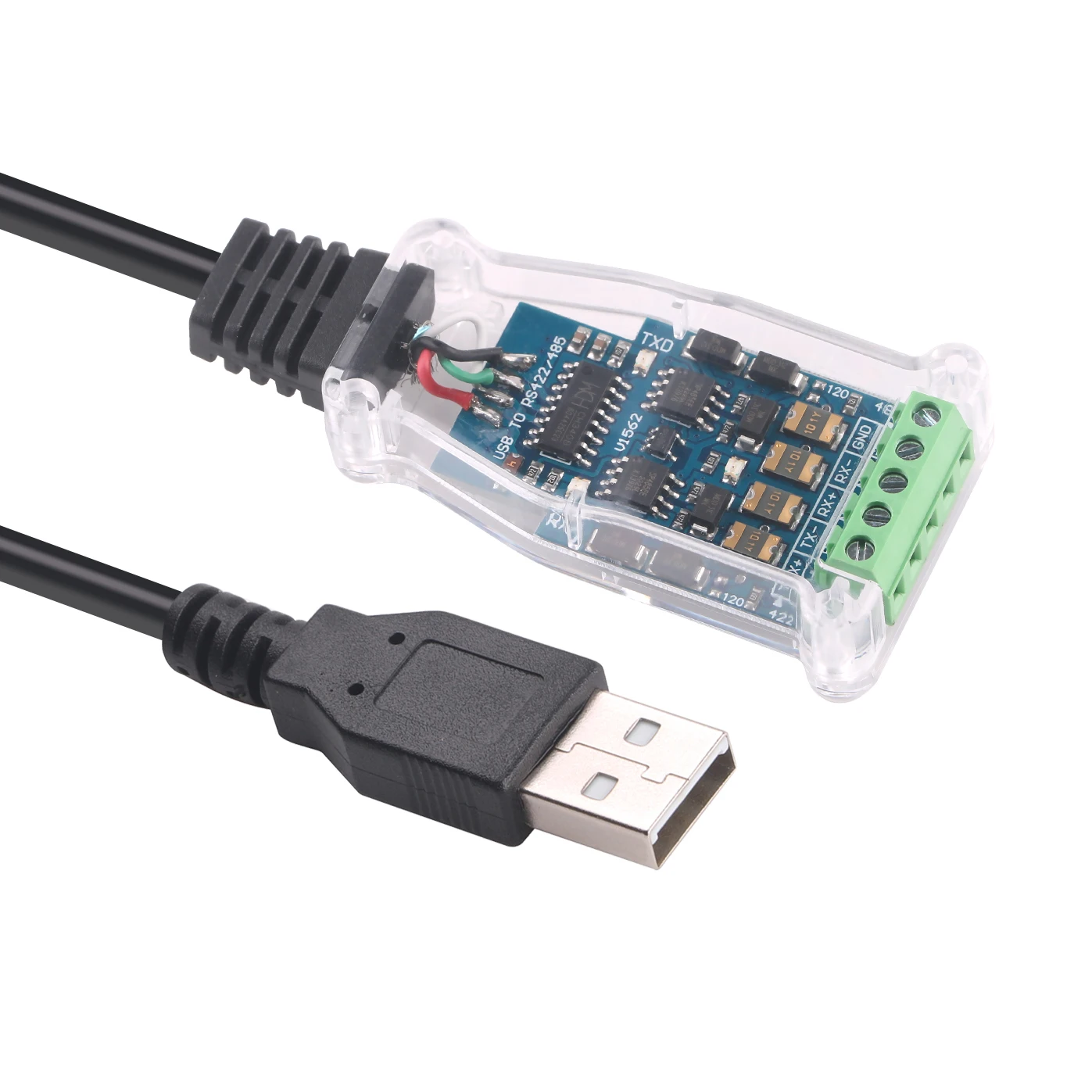 CH340 USB RS485 RS422 interfaz serie Dongle convertidor módulo Modbus ...