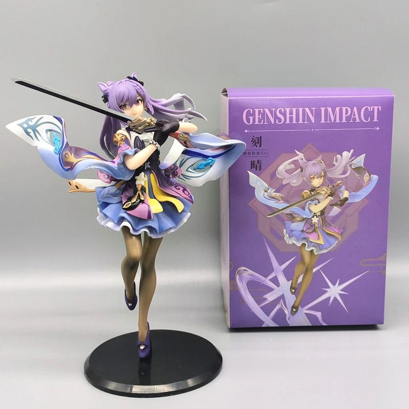 Figura de anime Genshin Impact, figura de acción Keqing, figura Keqing ...