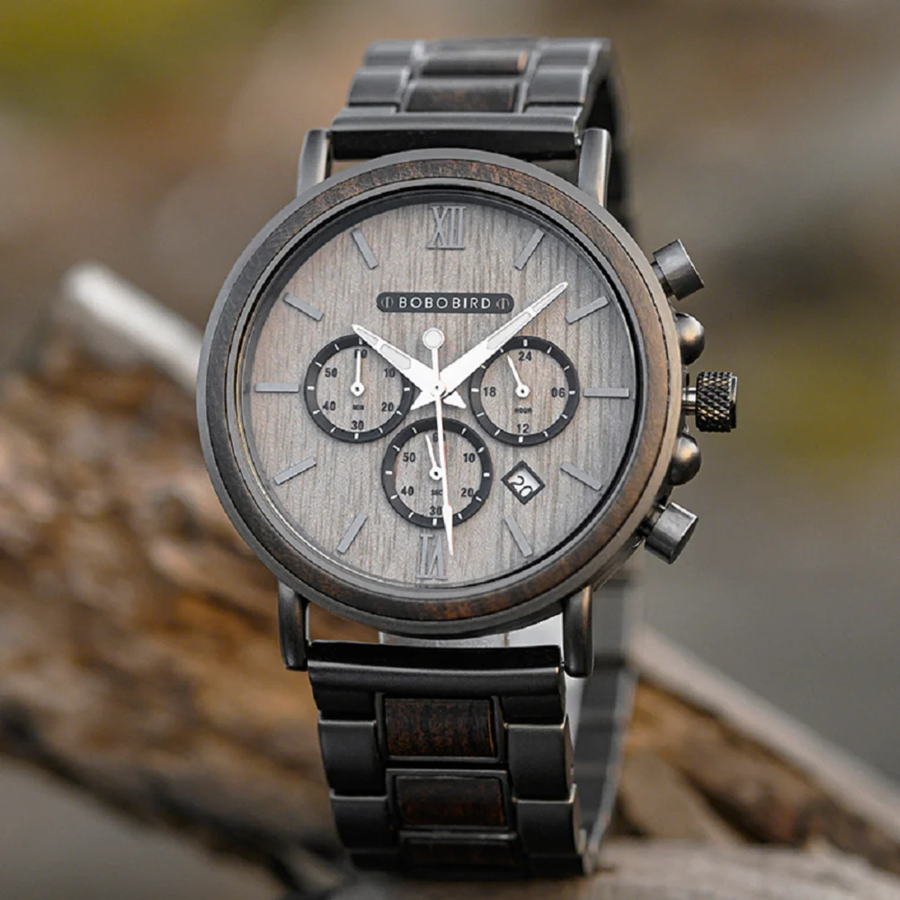 BOBO-BIRD-Men-Watch-3-Sub-Chronograph-Dials-Design-Luxury-Wooden-Watch ...