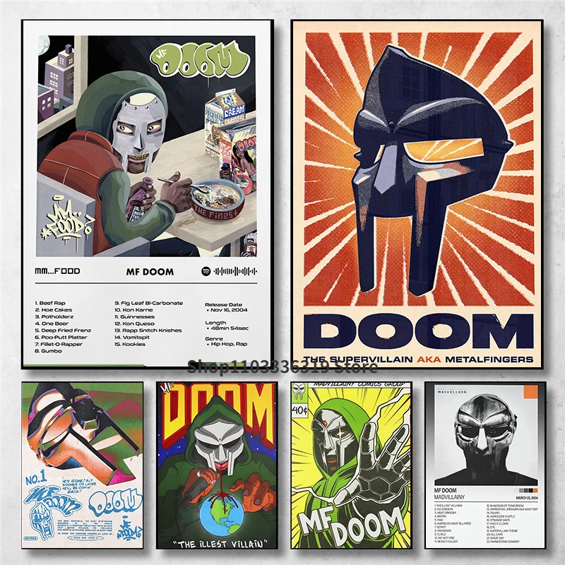 Trendy Mf Doom Rapper Madvillian Hip Hop Music Art Poster Canvas ...