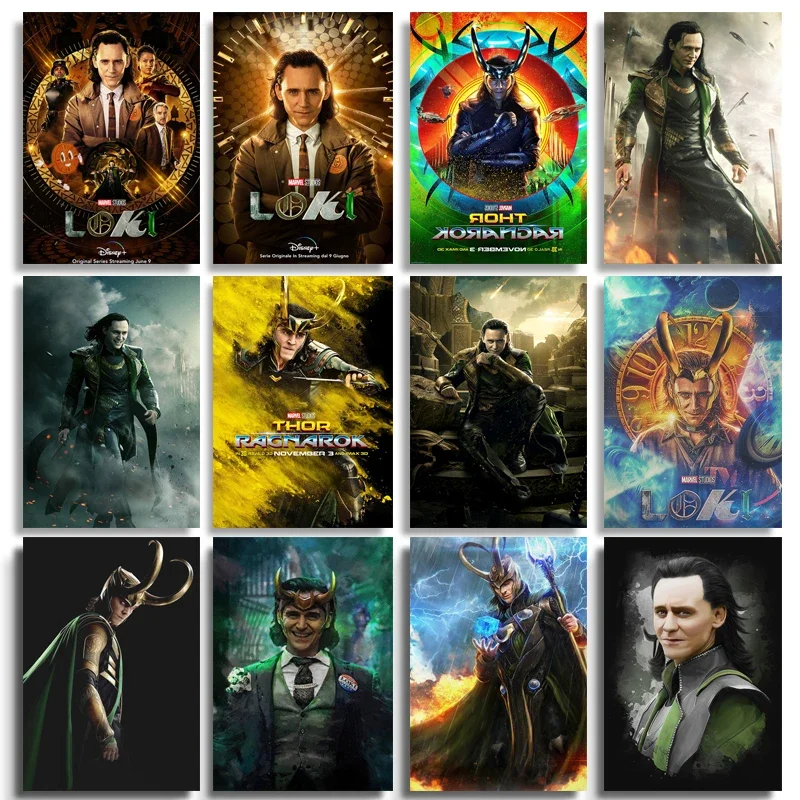 Classic-Movie-Marvel-Thor-Gods-Dusk-Disney-Loki-Canvas-Painting-Poster-Prints-Wall-Art-Picture ...