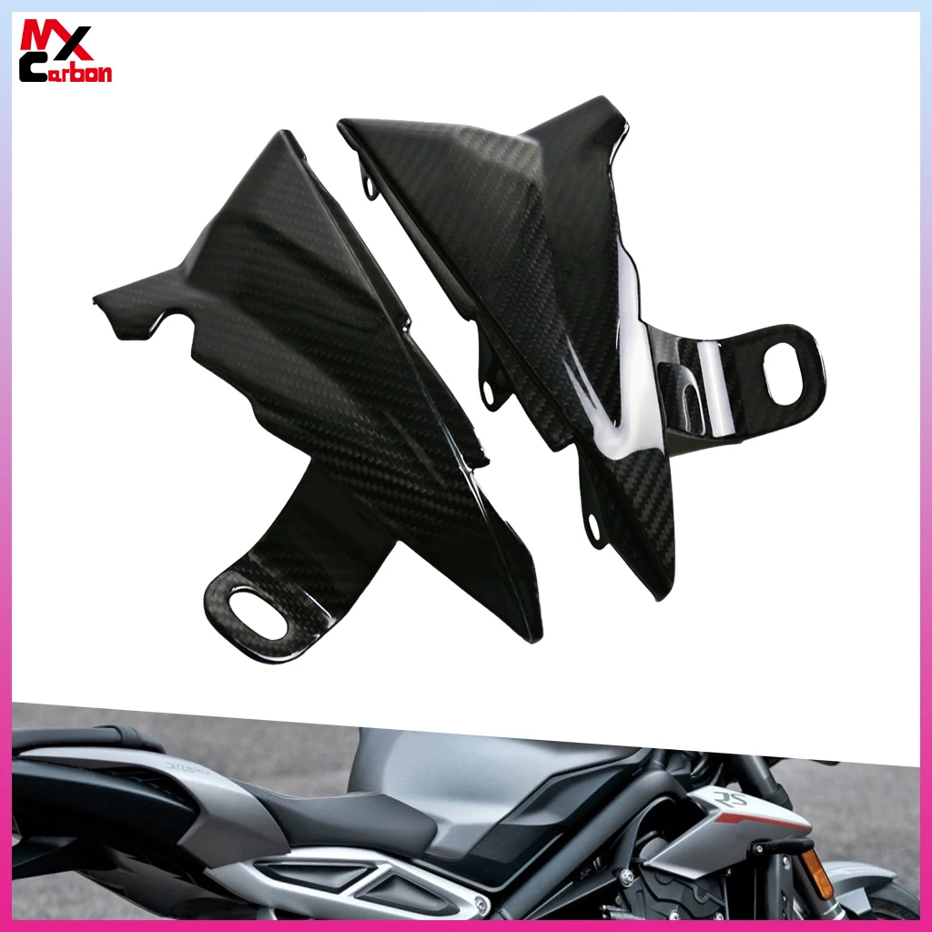 Motorcycle-Radiator-Cover-Guard-Carbon-Fiber-fFairing-For-Triumph ...