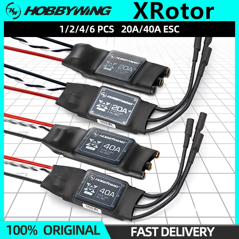 1-2-4-6PCS-Hobbywing-XRotor-20A-40A-APAC-Brushless-ESC-2-6S-For ...