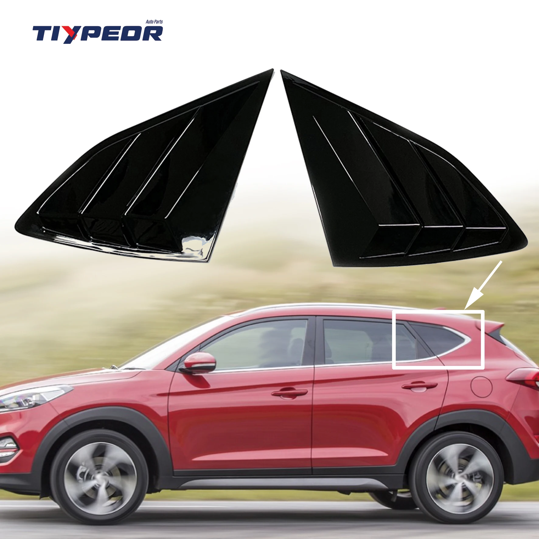 Car-Window-Shutter-Car-Exterior-Rear-Side-For-Hyundai-Tucson-2015-2020 ...