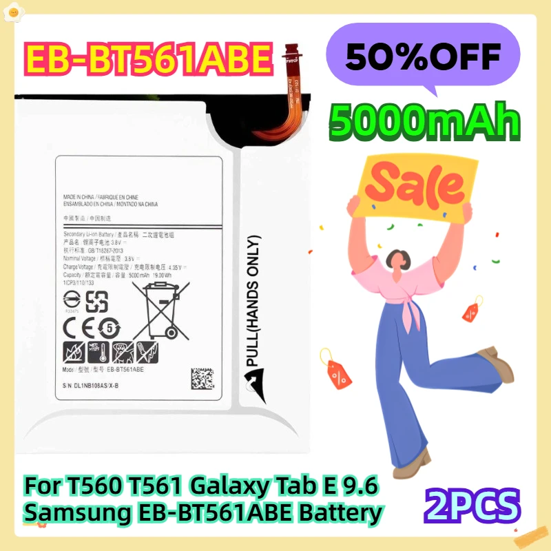 For T560 T561 Galaxy Tab E 9.6 Samsung EB-BT561ABE Battery 2pcs ...