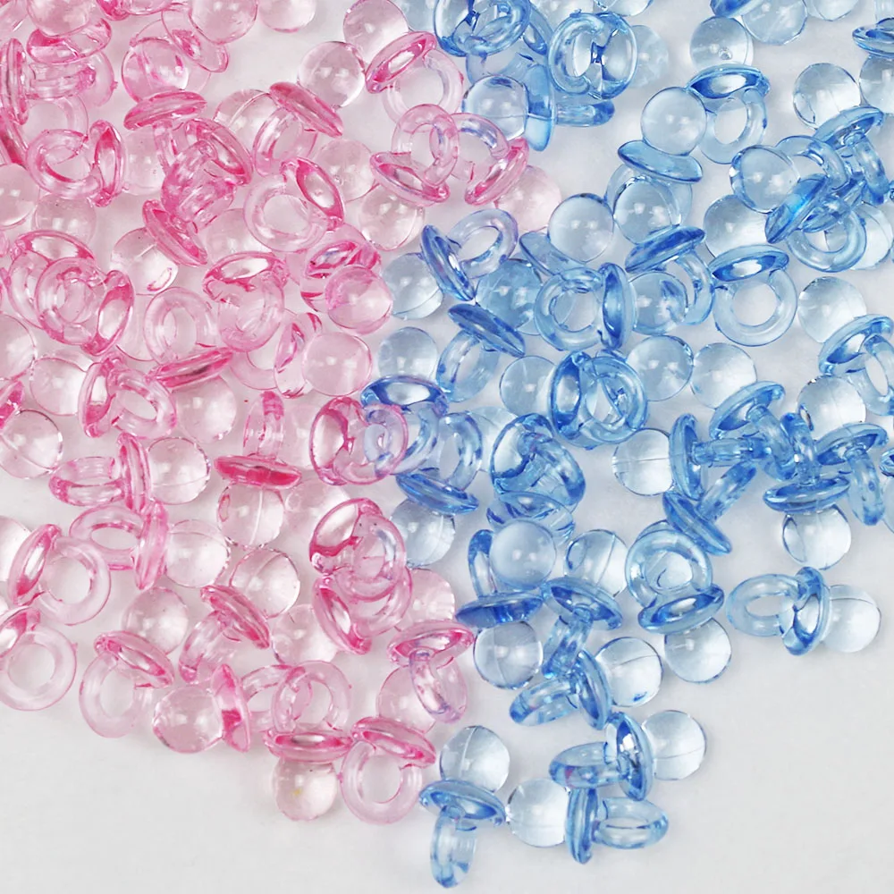 50Pcs-Baby-Pacifier-Party-Decorations-Acrylic-Baby-Shower-It-s-Boy-Girl ...