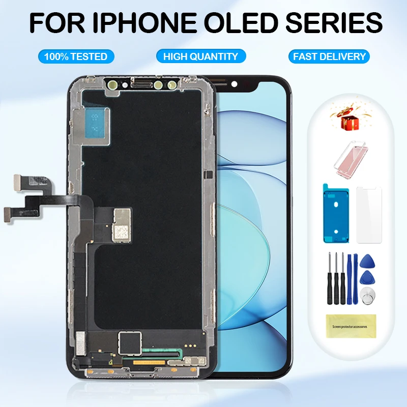 Pantalla LCD de calidad OLED AAA +++ para iPhone X, XS, MAX, XR, reemplazo de montaje de ...