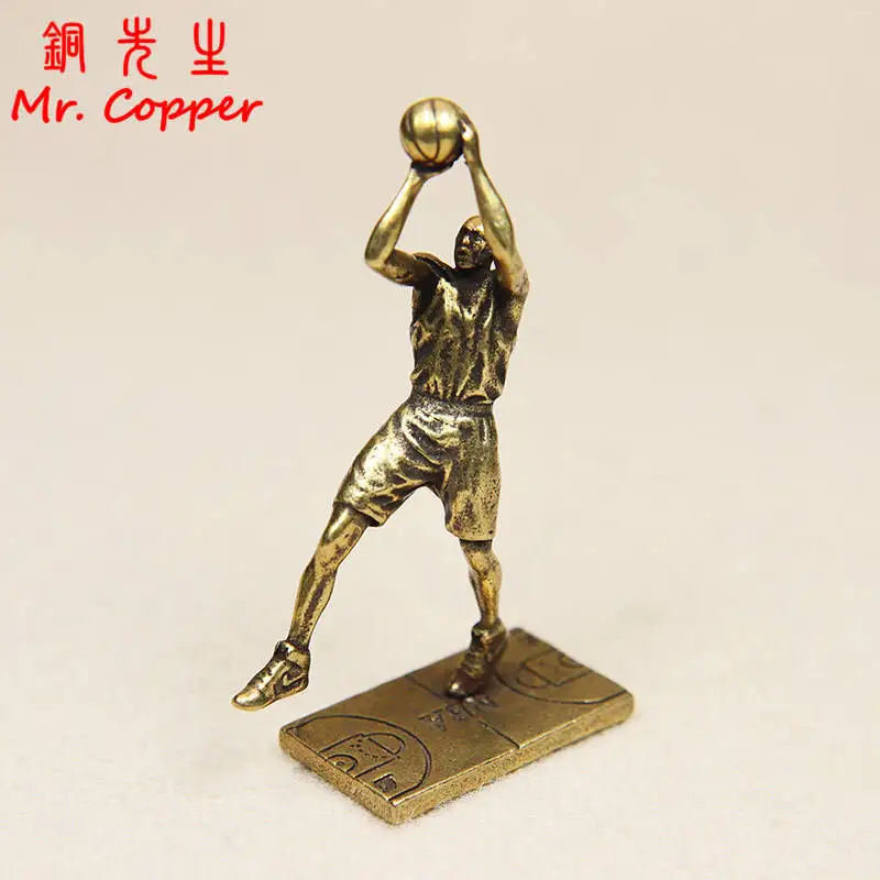Basketball Superstar Figurines Vintage Brass Character Small Statue ...