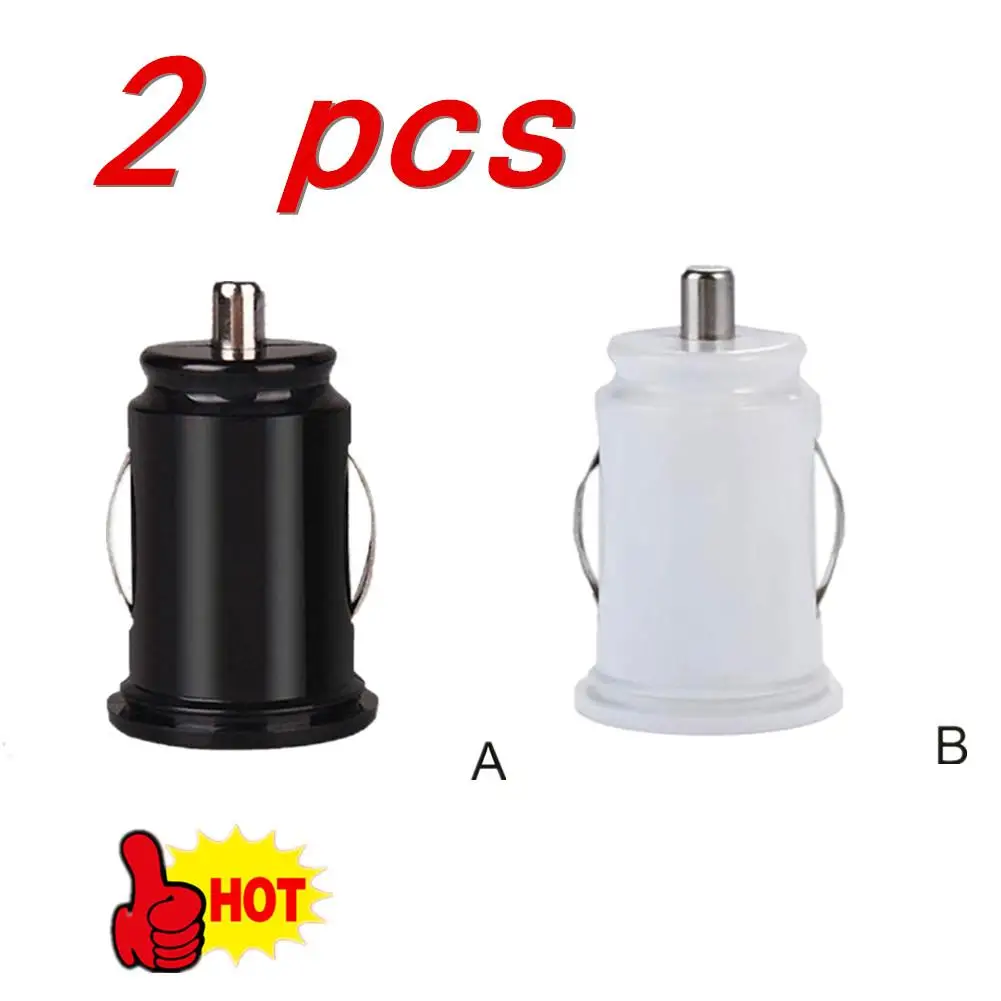 2 PcsDual USB Car Charger 2.4A 5V 2 Port Cigarette Lighter USB Power ...