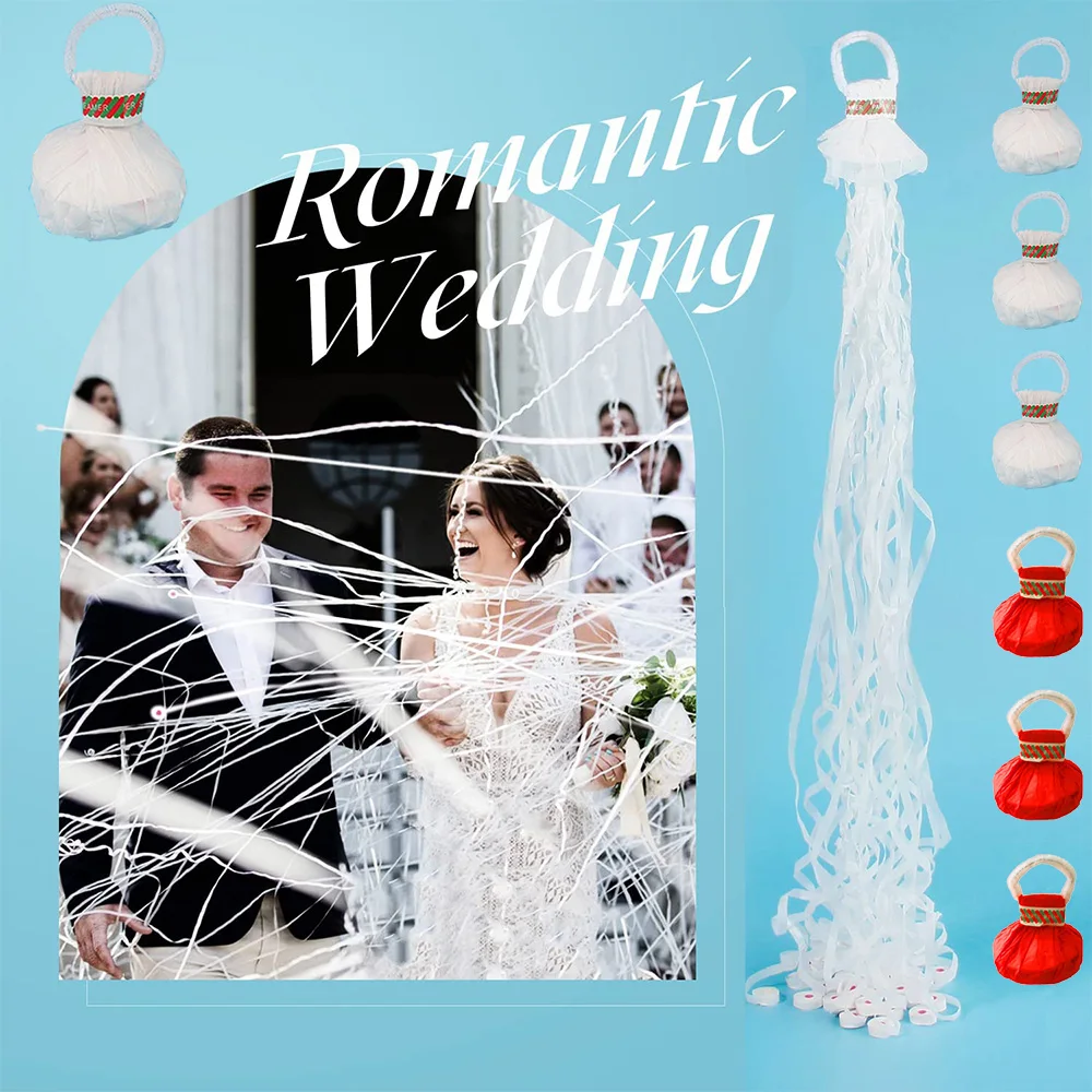 Confeti-blanco-y-rojo-Streamers-Poppers-decoraci-n-de-boda-galletas-de ...