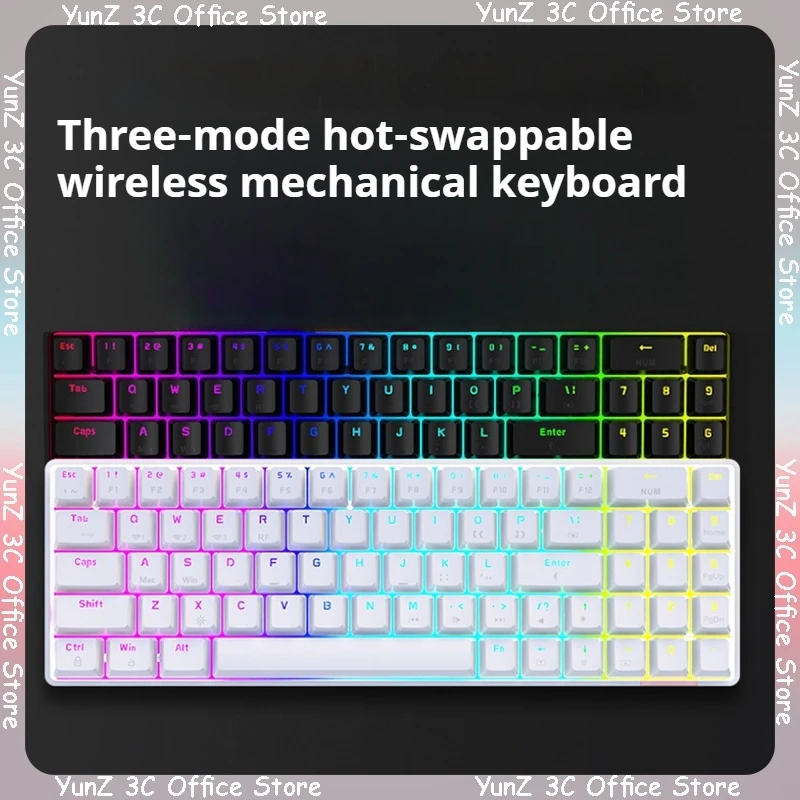 Ajazz-Ak692-Bluetooth-Wireless-Mechanical-Keyboard-69-Key-Hot-Swappable ...