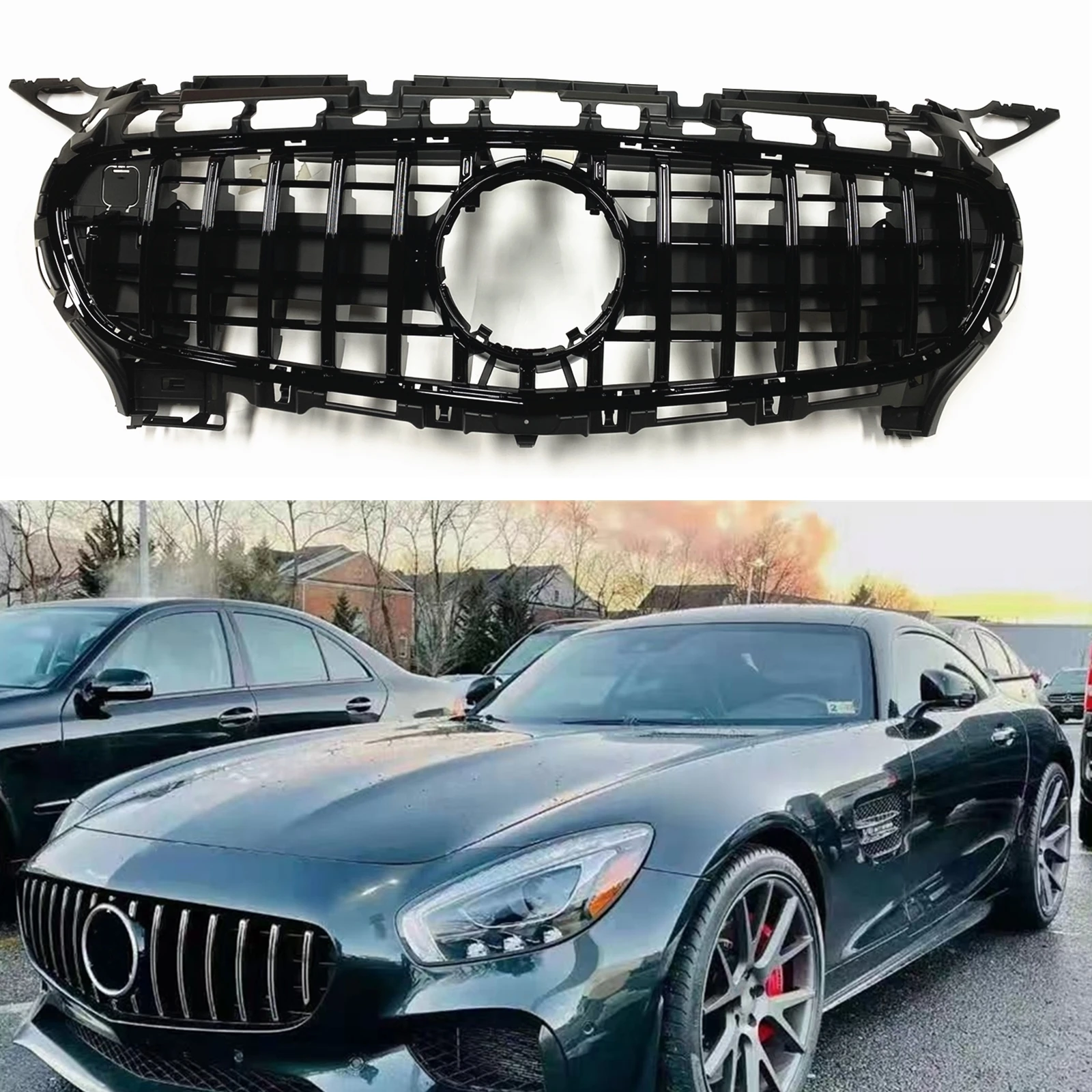 Front-Grille-Racing-Grills-For-Mercedes-Benz-AMG-GT-S-C190-R190-2015 ...