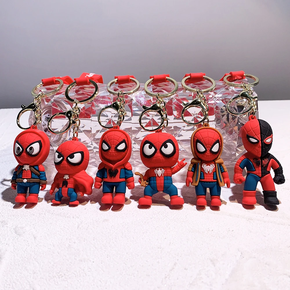 Superhero-Spiderman-Keychains-Cartoon-Spider-Man-Doll-Keyrings-Avengers ...