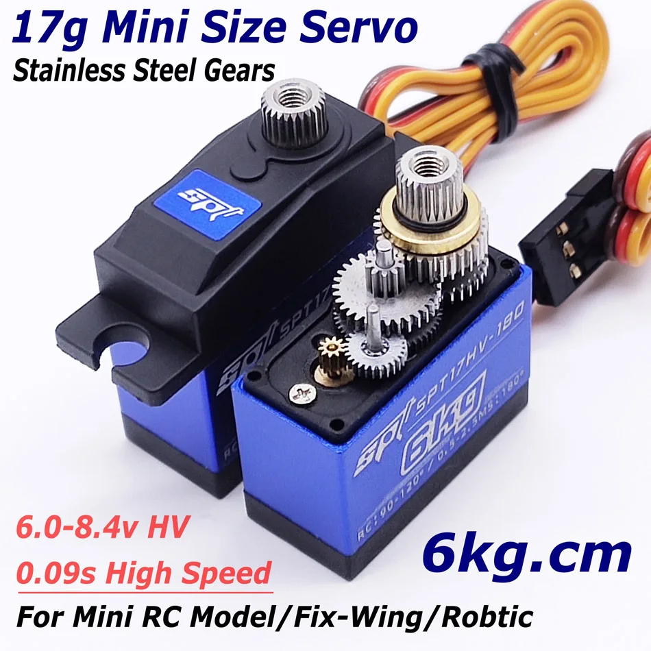 SPT17HV 6kg 7.4v High Volts Speed Stainless Steel Gears 17g Mini Size ...