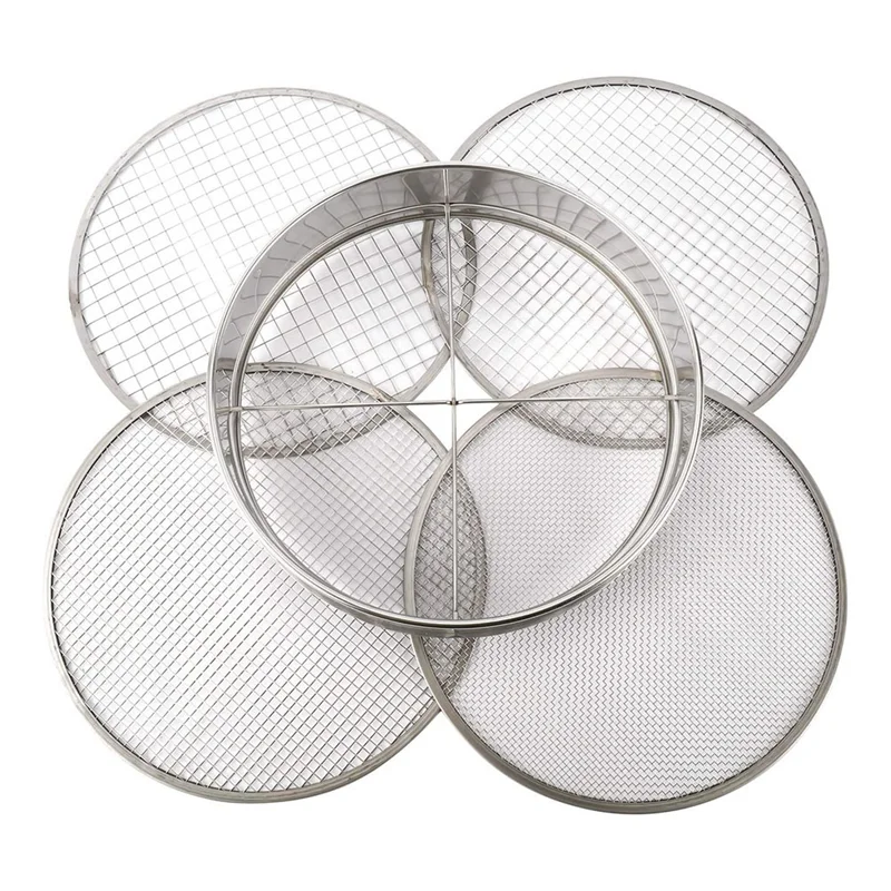 Garden-Potting-Mesh-Sieve-Sifting-Pan-Stainless-Steel-Mix-Soil-Filter-4 ...