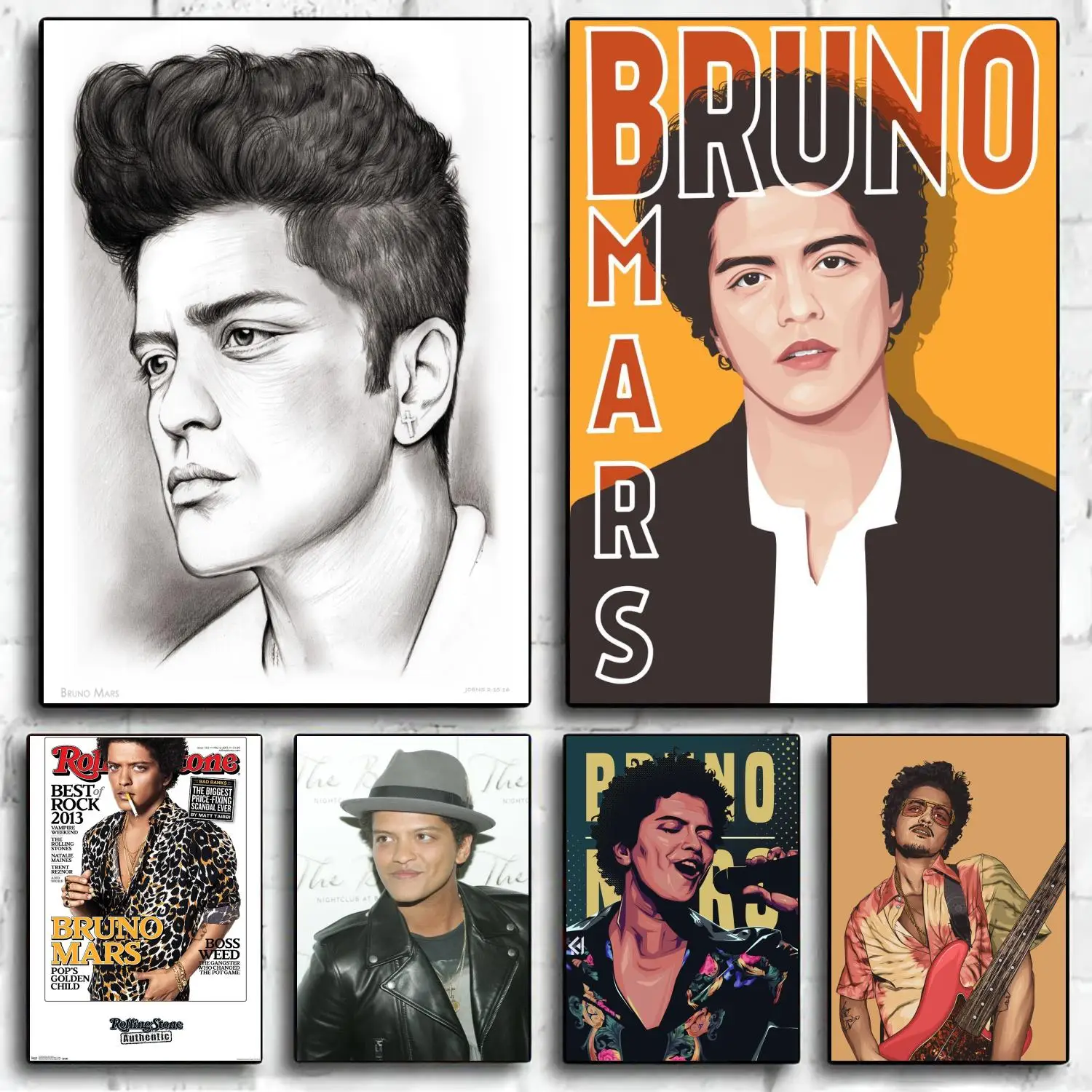 Bruno-Mars-Singer-Decoration-Art-Poster-Wall-Art-Personalized-Gift ...