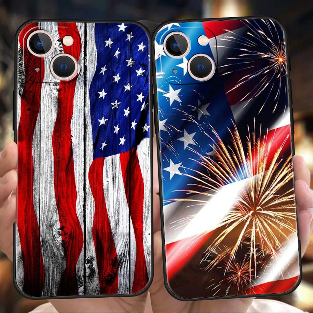 American United States Flag Phone Case Cover for iPhone 16 15 14 13 12 ...