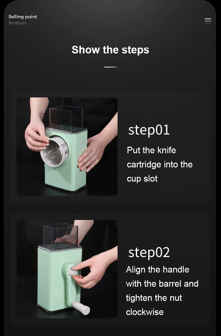 Machine à raper - mandoline,Coupe-légumes multifonctionnel,râpe à radis ...