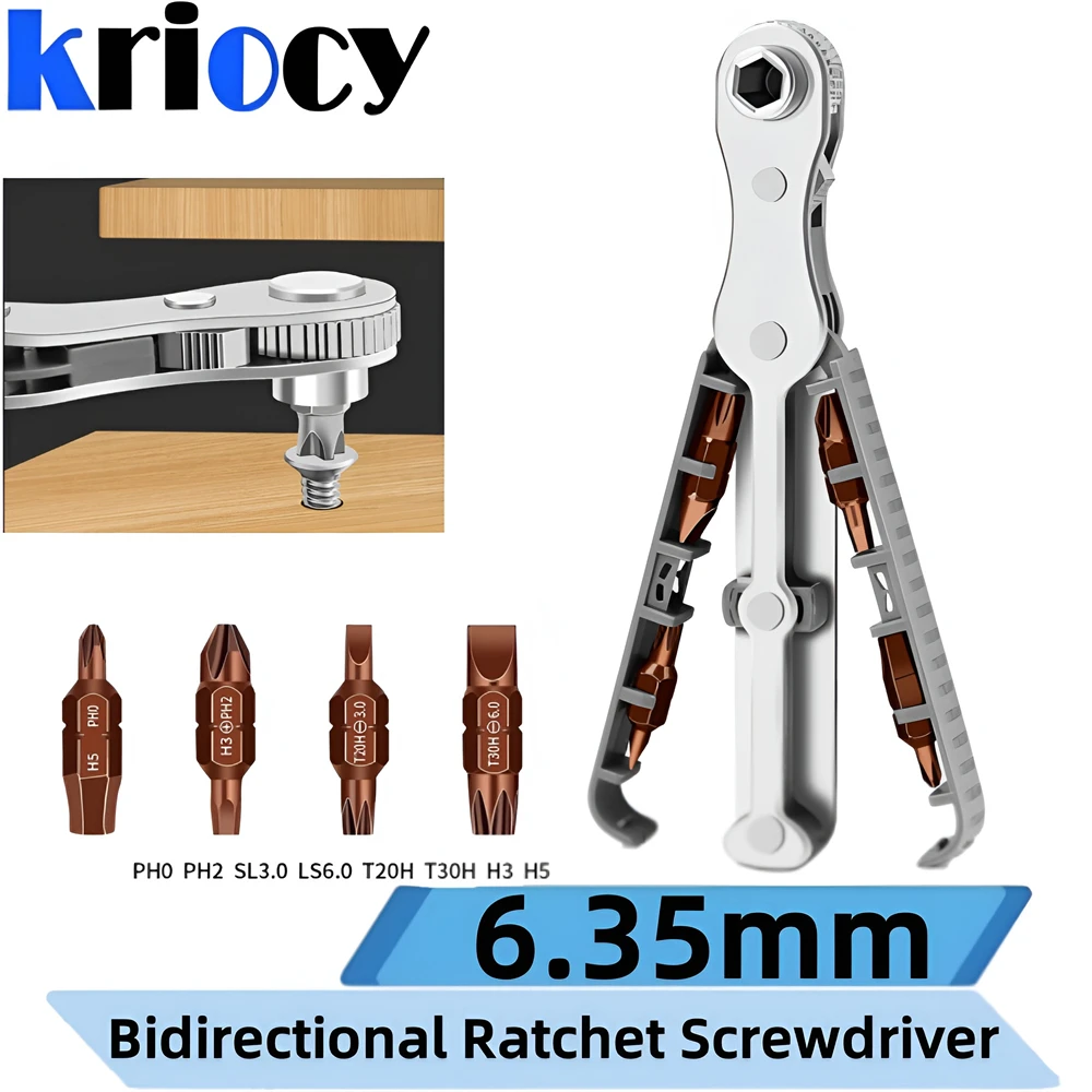 Bidirectional-Ratchet-Screwdriver-Set-Right-Angle-Household ...