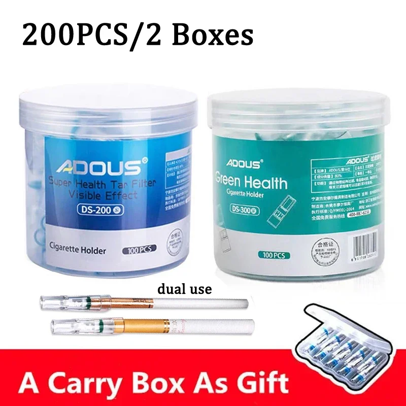 Hot-Sale-Adous-200PCS-2-Boxes-Smoking-Disposable-filter-Reducing-Tar ...