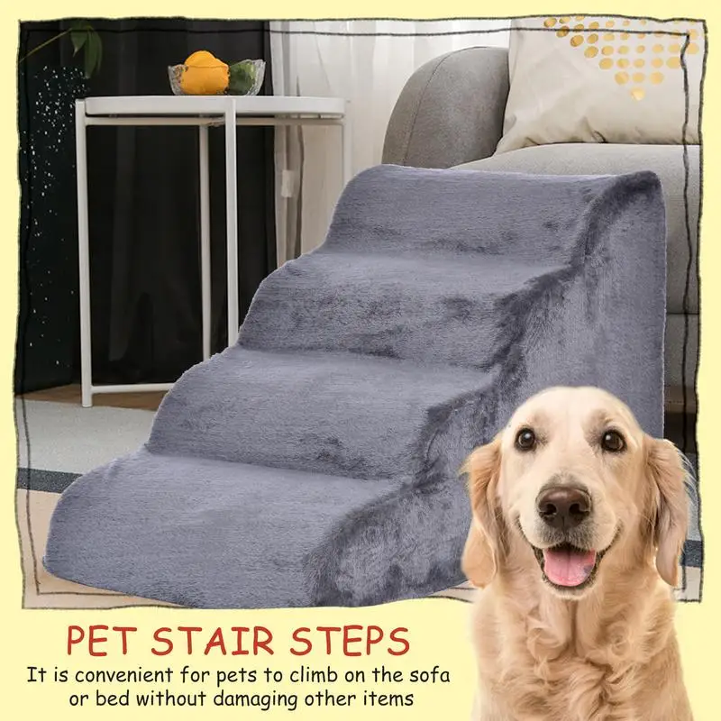 Four-Stairs-Dog-Stairs-Pet-Play-Steps-Removable-Steps-Highly-Breathable ...