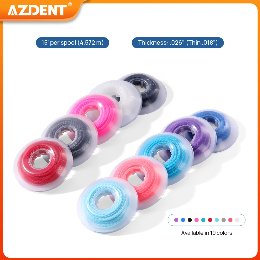 AZDENT-Dental-Orthodontic-Elastic-Power-Chain-Colored-Size-Long-Short ...