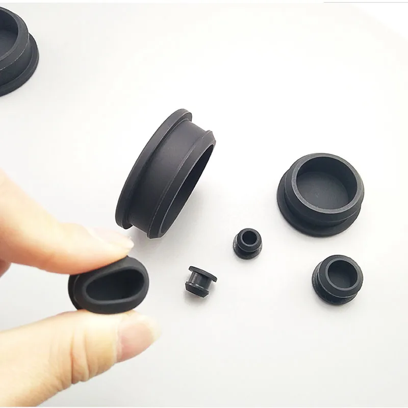 1-10Pcs-Silicone-Rubber-Conical-Snap-on-Hole-Plug-Blanking-End-T-type ...