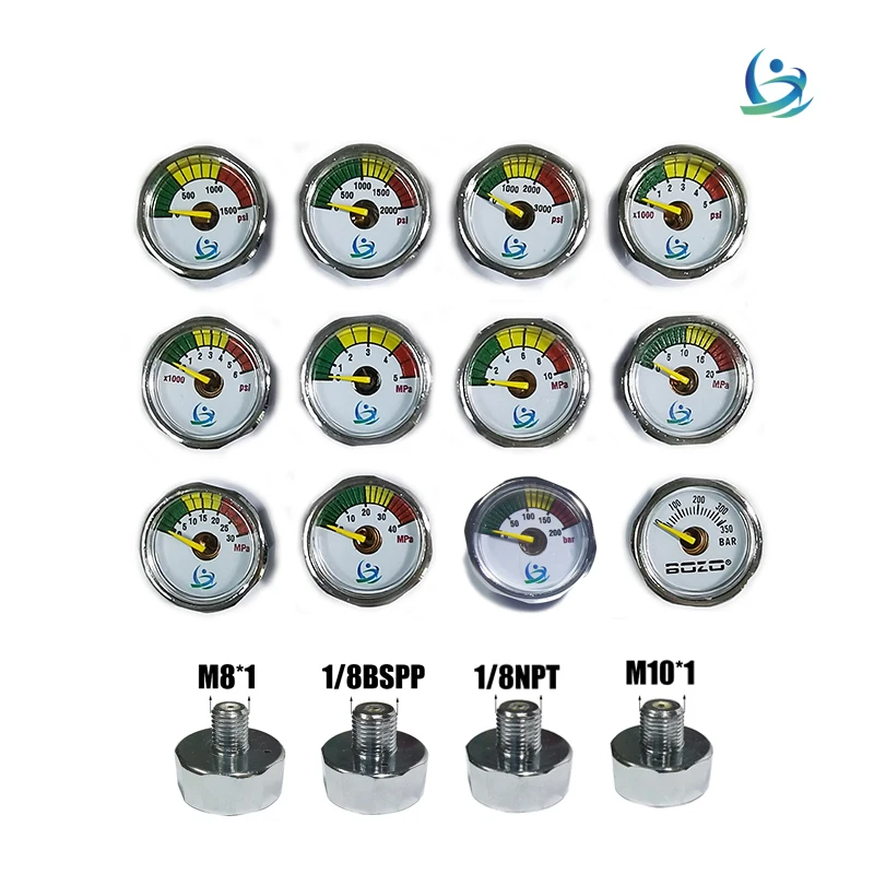 Manometer-Mini-Micro-25mm-1inch-Gage-Pressure-Gauge-Compressed-Air-Hand ...