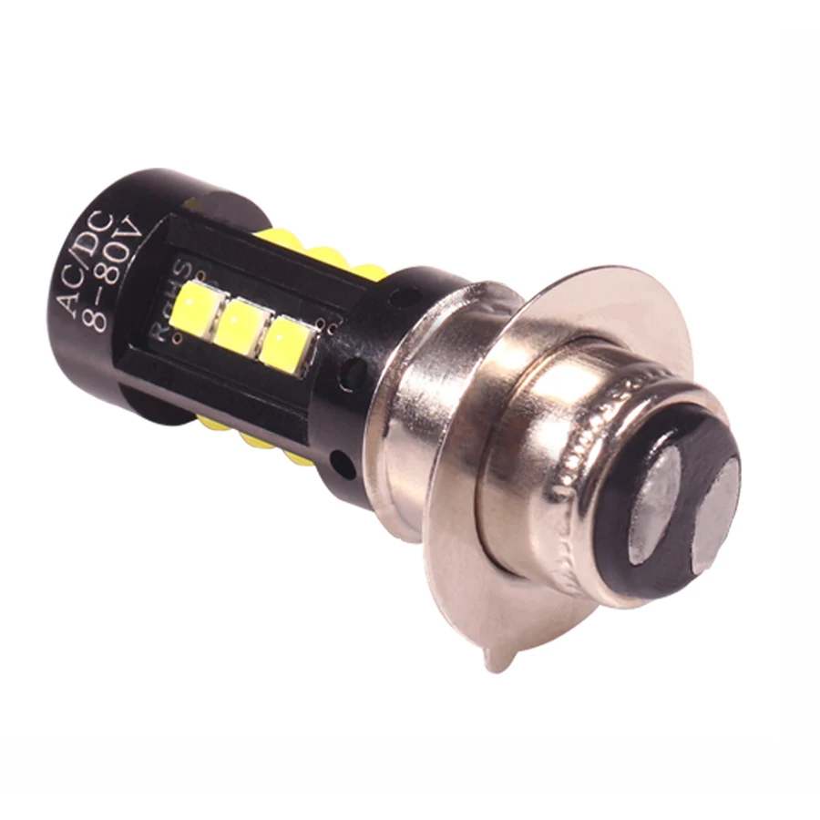1pcs H6M P15D LED Motorcycle Headlight White PX15D P15D-25-1 Bulb For ...