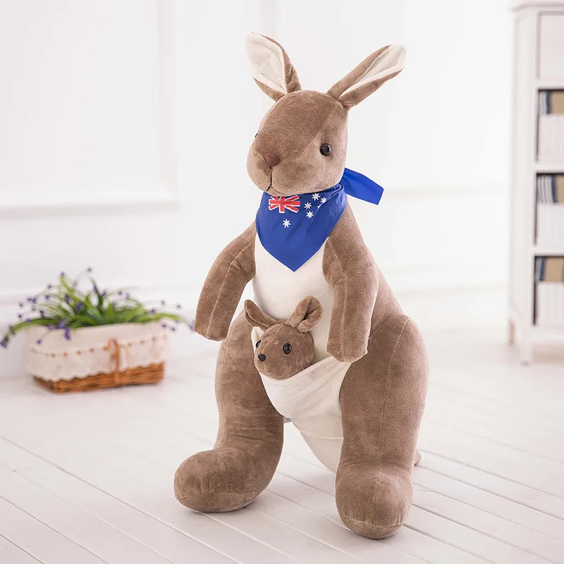 27CM-Cartoon-kangaroo-Plush-Toy-Simulation-Animal-Mother-And-Child-kangaroo-Doll-Desert-Camel ...