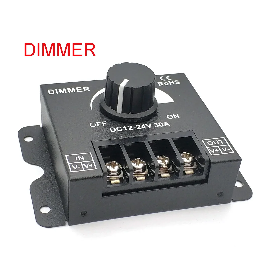 DC-12V-24V-LED-Dimmer-Switch-30A-360W-Voltage-Regulator-Adjustable ...