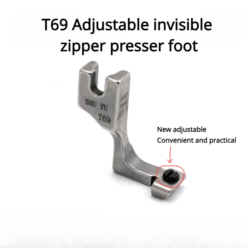 T69-Adjustable-Invisible-Zipper-Presser-Foot-Unilateral-Zipper-Feet-for ...
