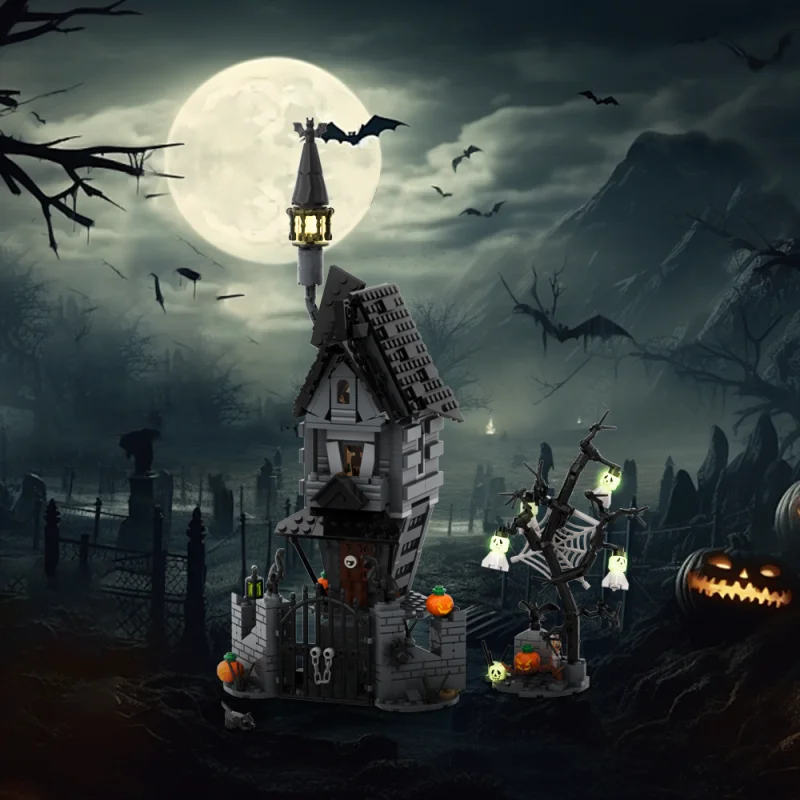 MOC Nightmare Before Christmas House Building Blocks Sets Horror ...