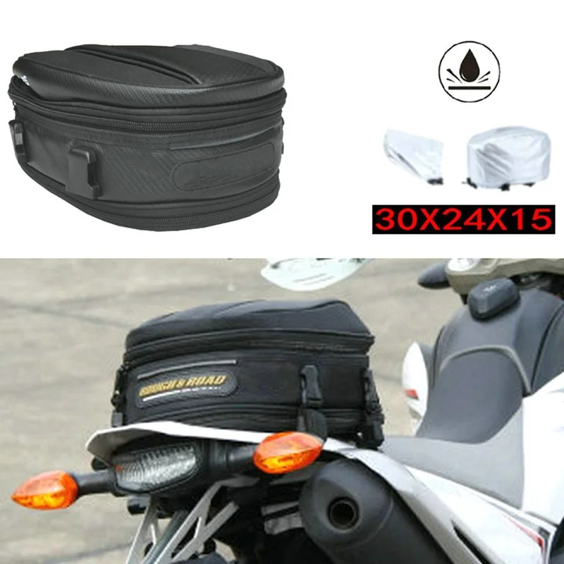 Motorcycle Waterproof Tail Bags Back Seat Bags Kit Travel Bag Motorbike ...