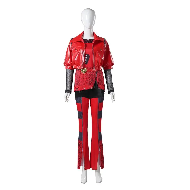 2024 Halloween Red Cosplay Costume Descendants Queen Of Hearts ...