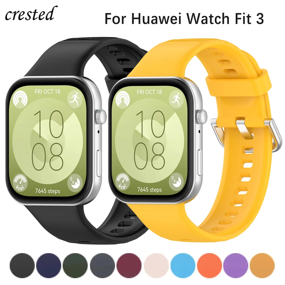Silicone-Band-For-Huawei-Watch-Fit-3-Strap-Smartwatch-Accessories ...