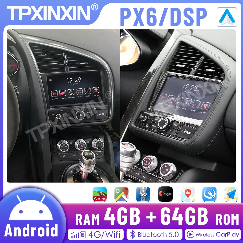 PX6-Android-For-Audi-R8-V10-2007-2015-Car-Multimedia-Player-Auto-Radio ...
